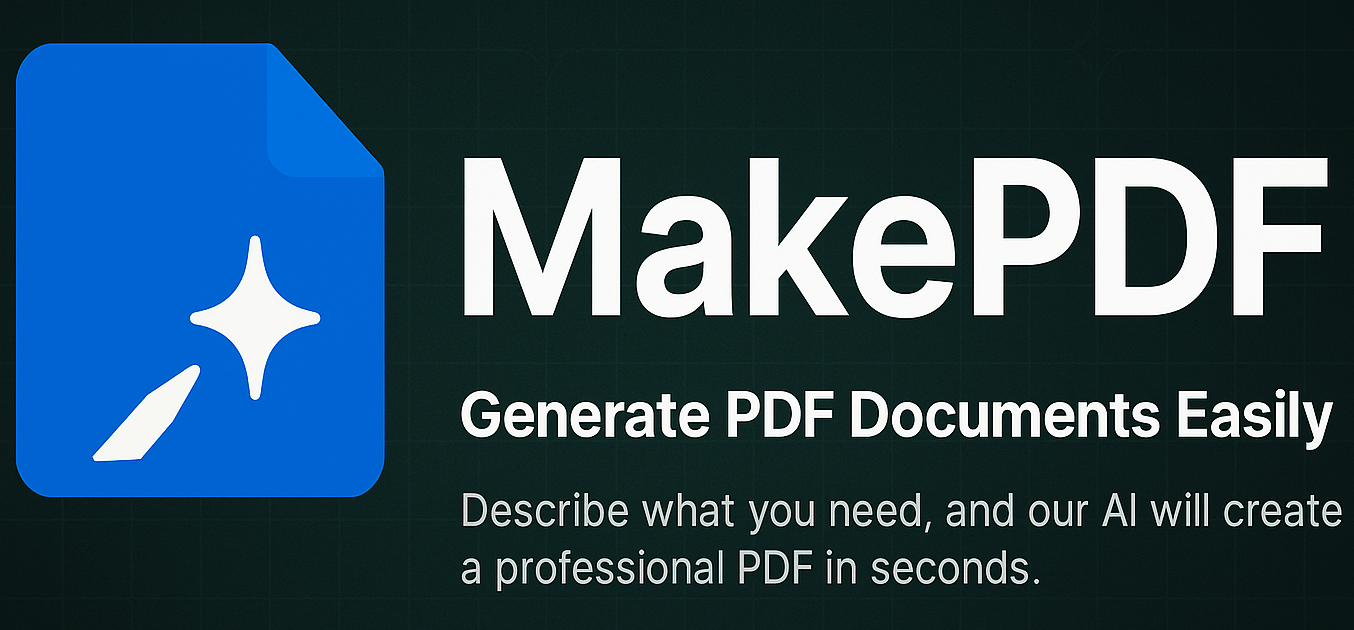 Make PDF Online With AI | Free PDF Generator & Maker